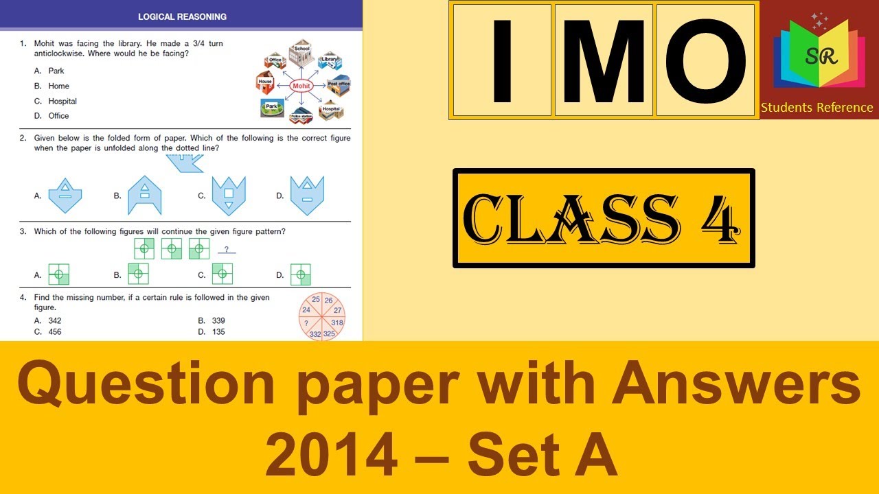 IMO Class 4 question paper 2014 Set A / IMO Class 4 question paper ...