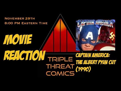 Triple Threat Comics Youtube Channel- Captain America: The Albert Pyun Cut (1990) MOVIE REACTION