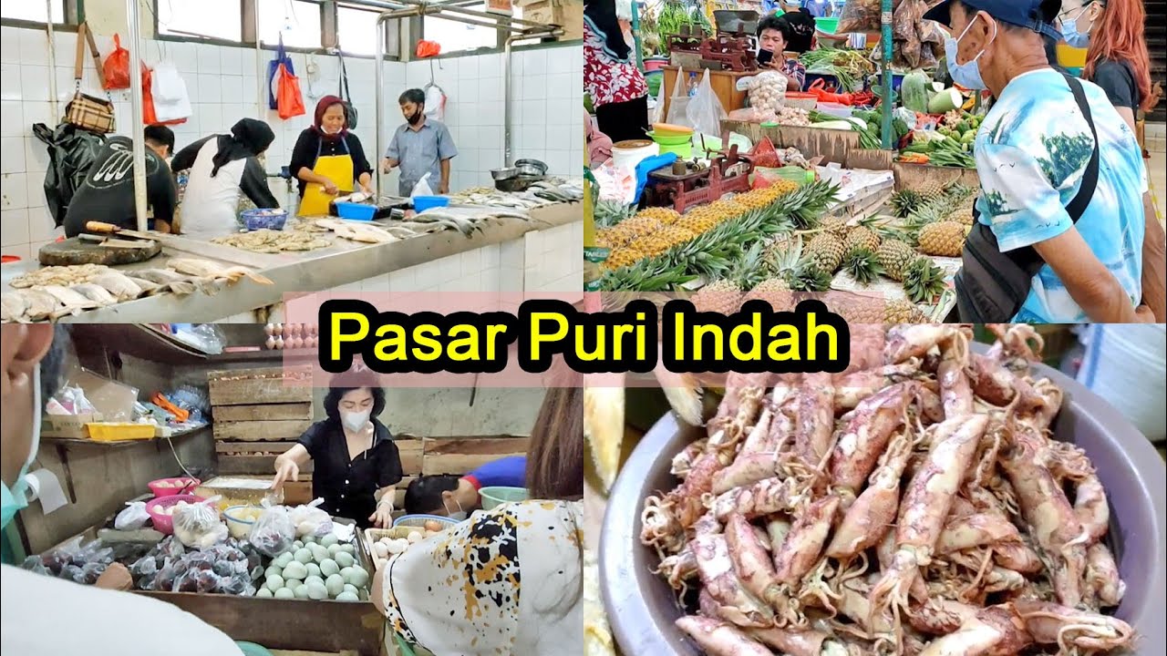 Pasar Puri Indah (Mei 2021) Review Vlog Suasana Belanja Pagi Sarapan ...