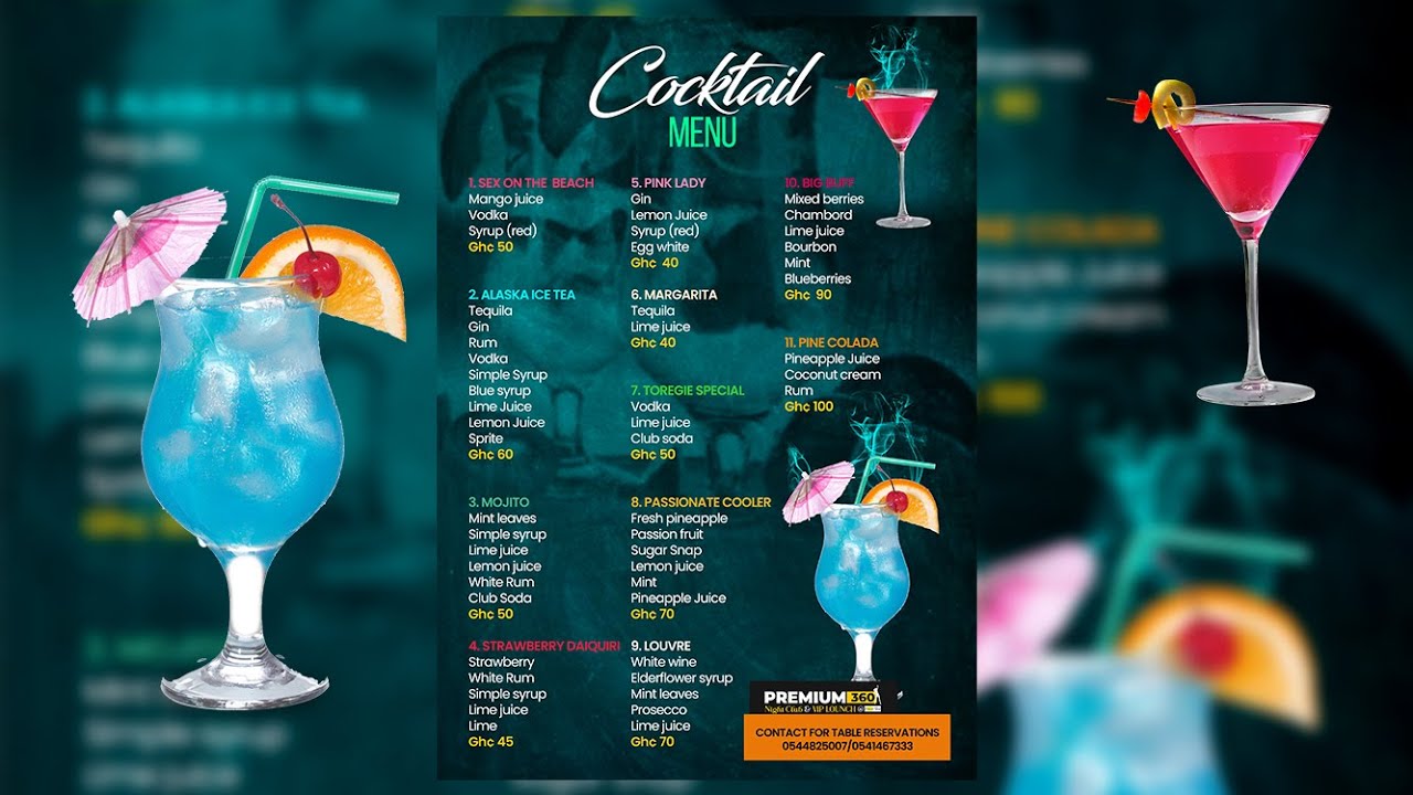 How To Design a Restaurant Food/Drink Menu in Photoshop | Step By Step ...