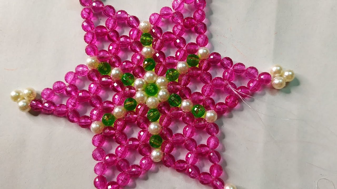 How to make a flower with beads || Moti Flower|| Beaded flower - YouTube