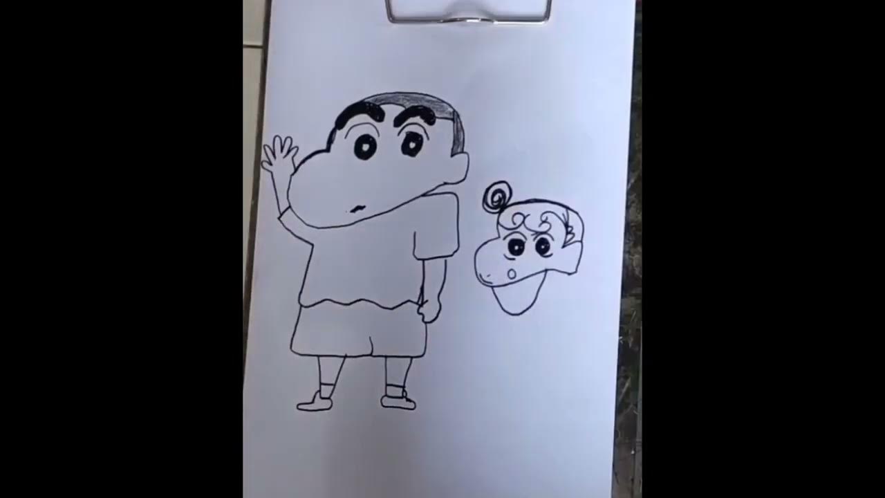 How to draw shinchan step by step||pencil drawing shin-chan himawari|| - YouTube