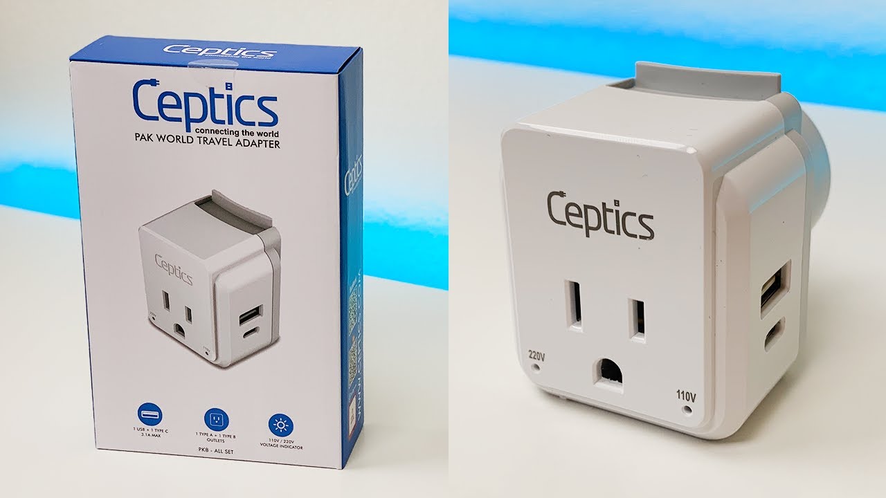 Ceptics Travel Adapter with USB C - Complete Review! - YouTube