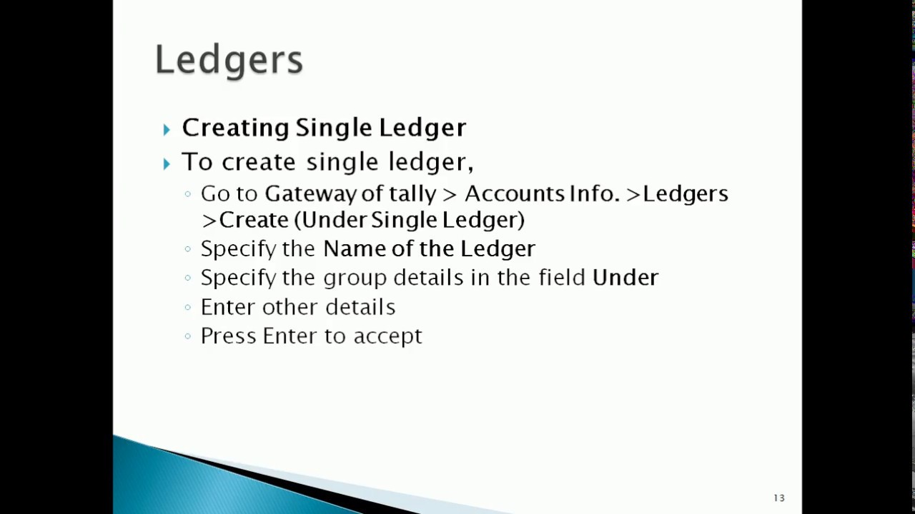 single ledger - YouTube