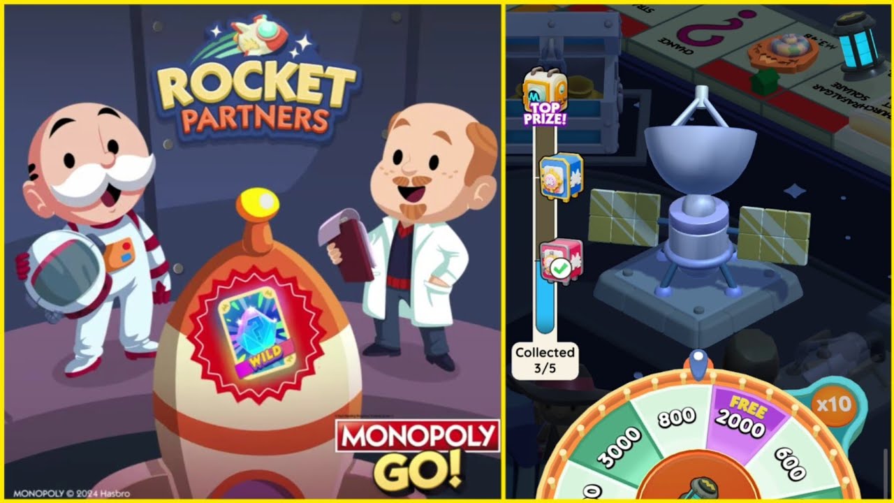 ROCKET PARTNERS MONOPOLY GO NEW PARTNER EVENT 10x Spin Wheel Gameplay😍 ...