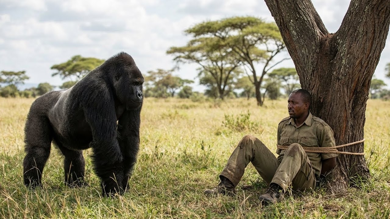 Gorilla Discovers Ranger Tied to a Tree, What Happens Next Shocks ...