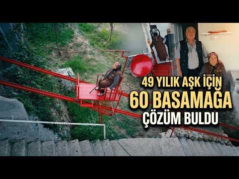 Eşine olan sevgisi 60 basamaklık merdivene asansör yaptırdı