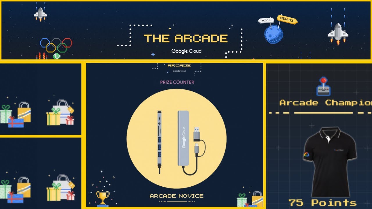 Google Arcade USB Hub || Arcade New Swag Drop || Arcade Champion Swag ...