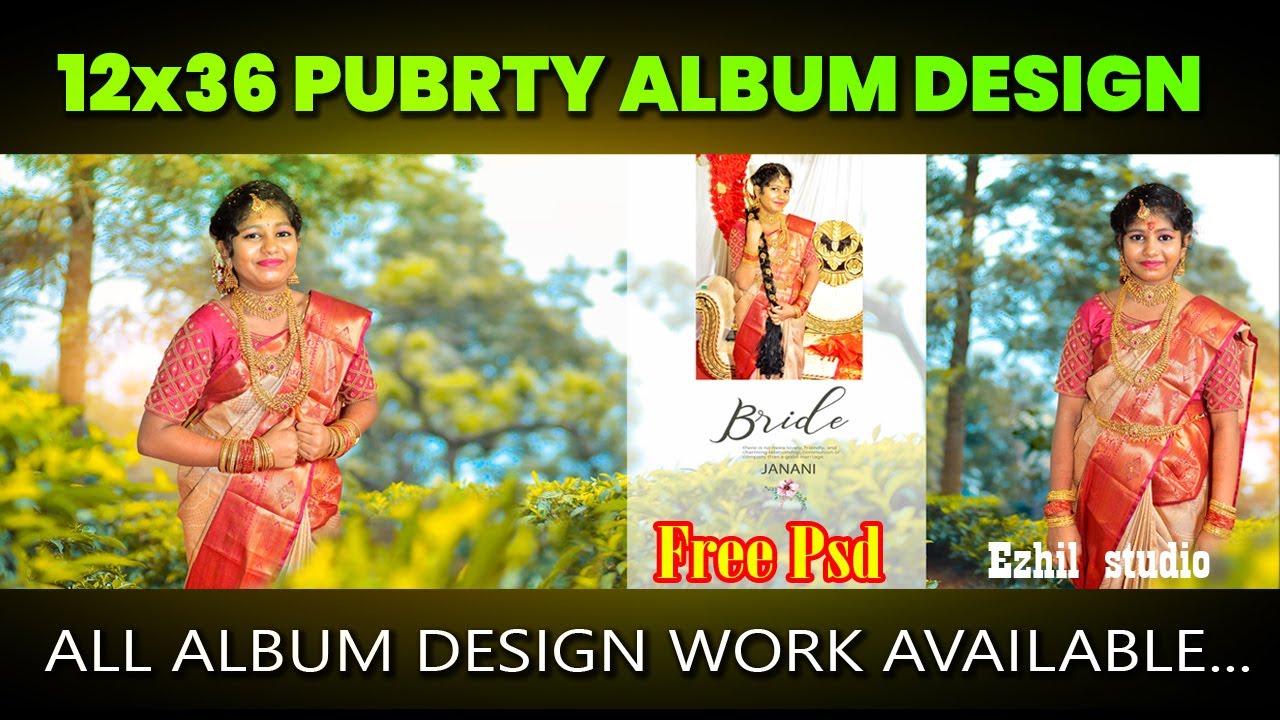 12x36 Puberty album design psd collections | manjal neerattu vizha ...