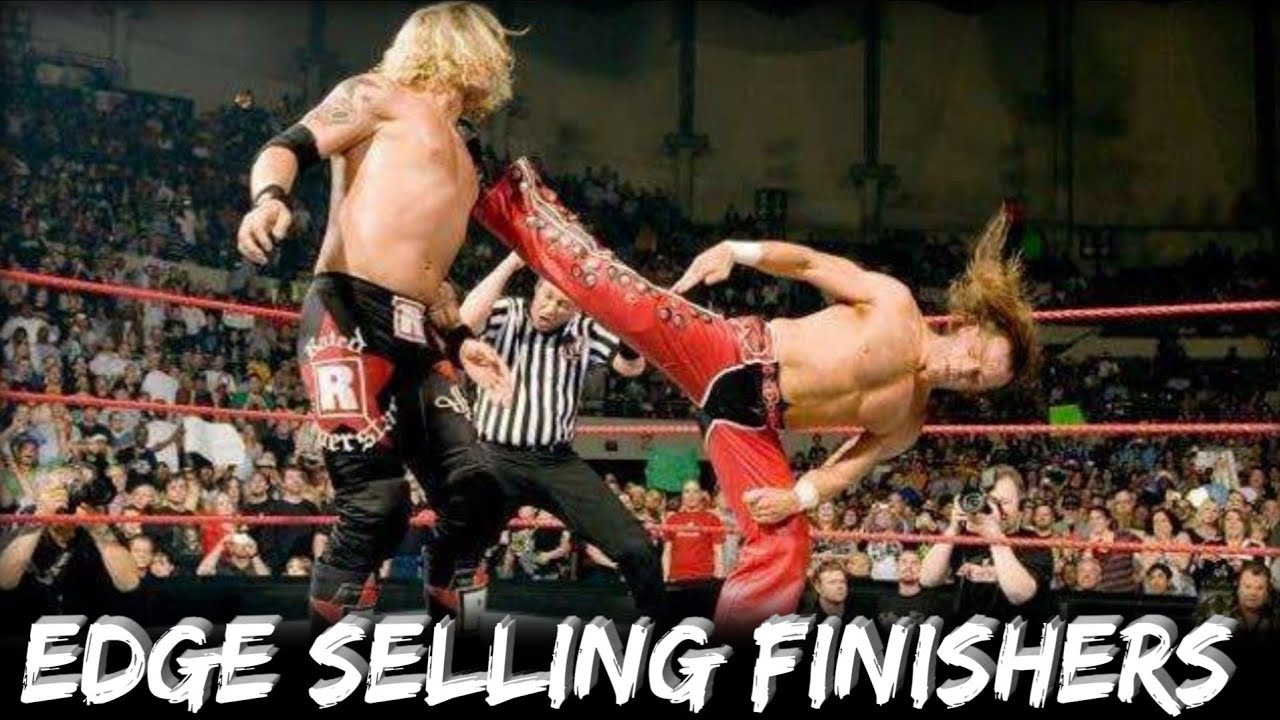WWE Edge Selling Finishers Compilation 2000-2006 - YouTube