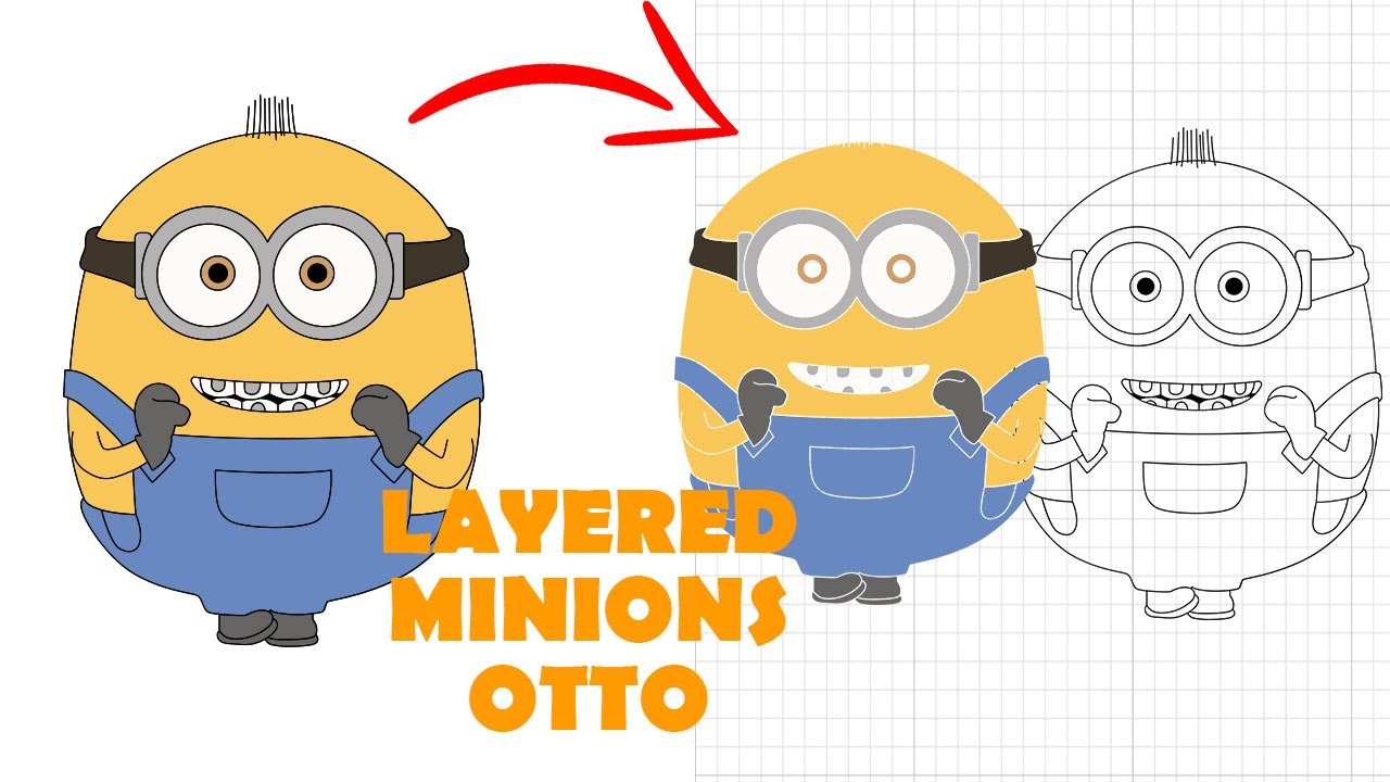 How to Draw Otto from Minions The Rise of Gru for Cricut - YouTube