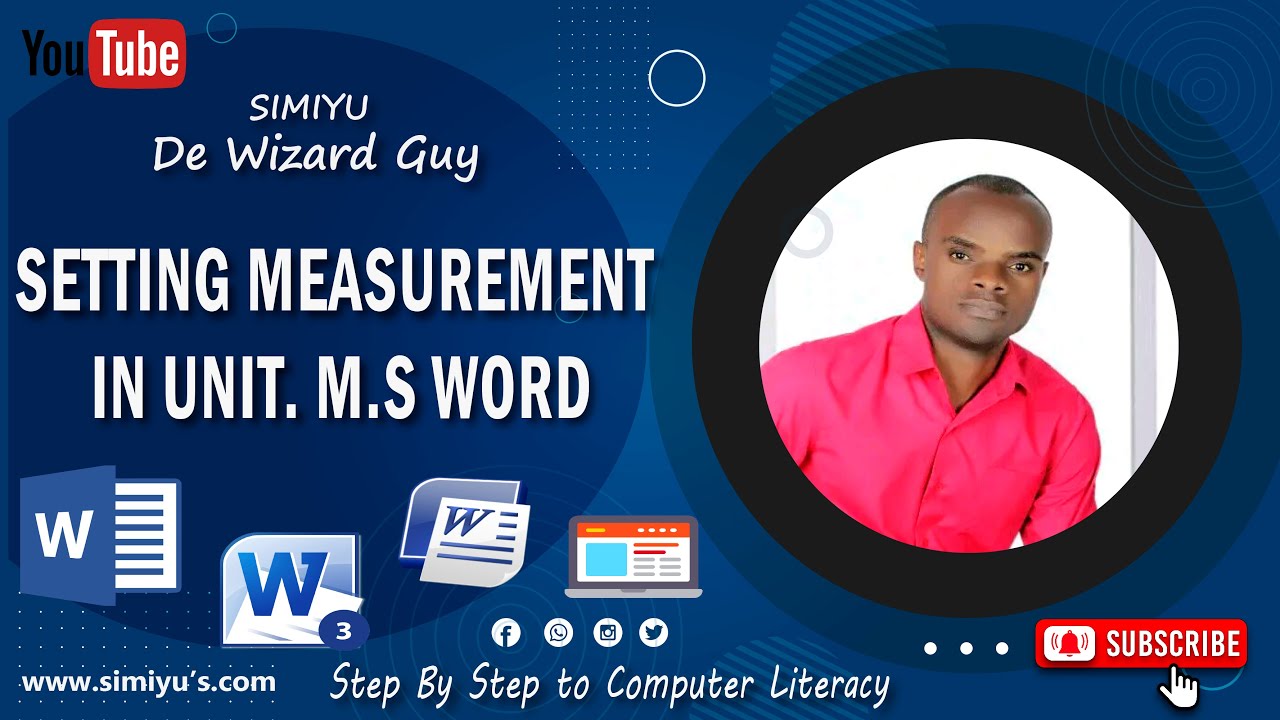 How to set measurements in Units in M.S Word Document. - YouTube