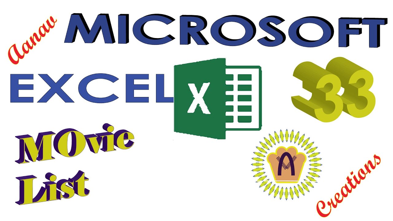 How To Make Movie List In Excel | Aanav Creations - YouTube