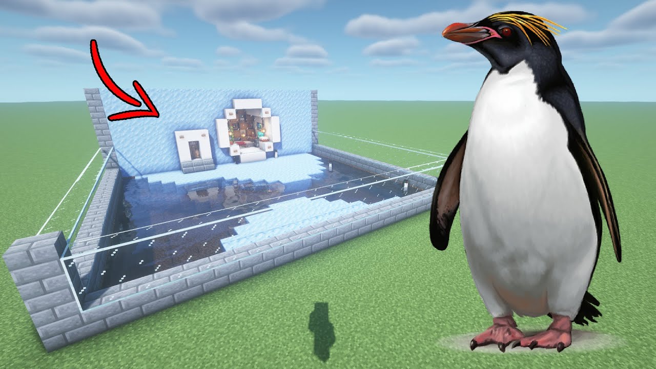 How To Live Inside a Penguin Farm in Minecraft PE - YouTube