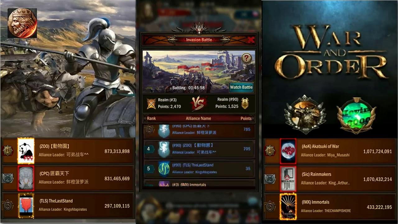 Legendary REALM INVASION War And Order Realm #3 vs #90!!! - YouTube