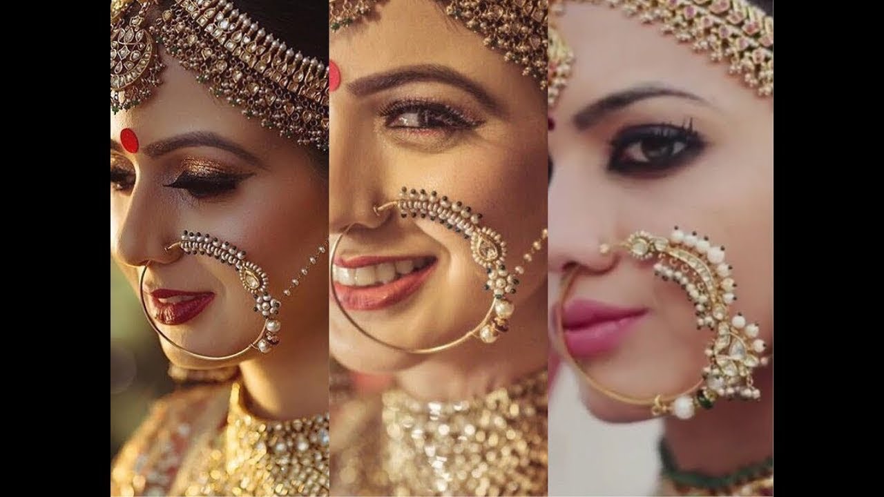 Trendy Bridal Gold Nose Pin-Nathiya Designs 2018 // The Fashion Plus ...