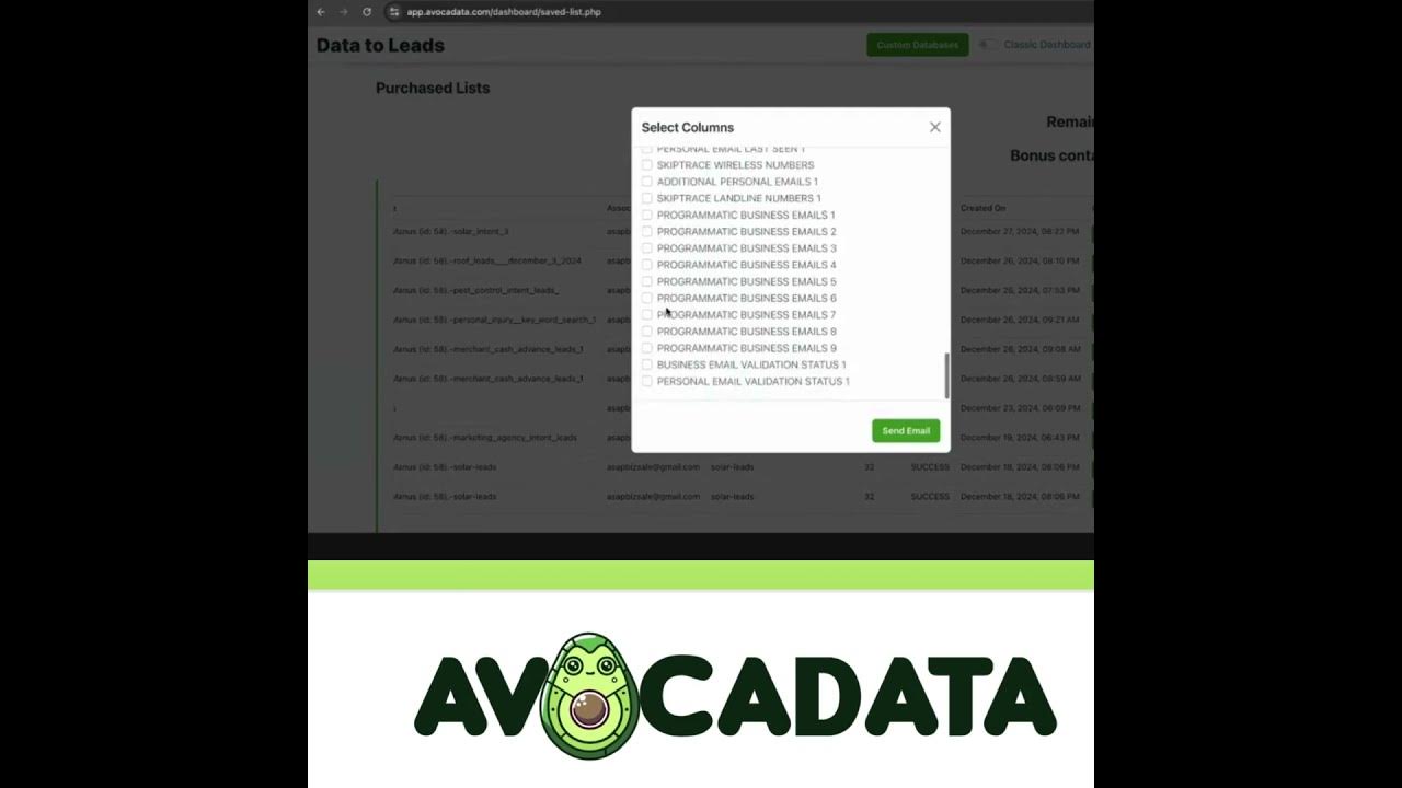 How to Customize Your Data How to Choose and Use Columns from Your Spreadsheet - AvocaData # ...