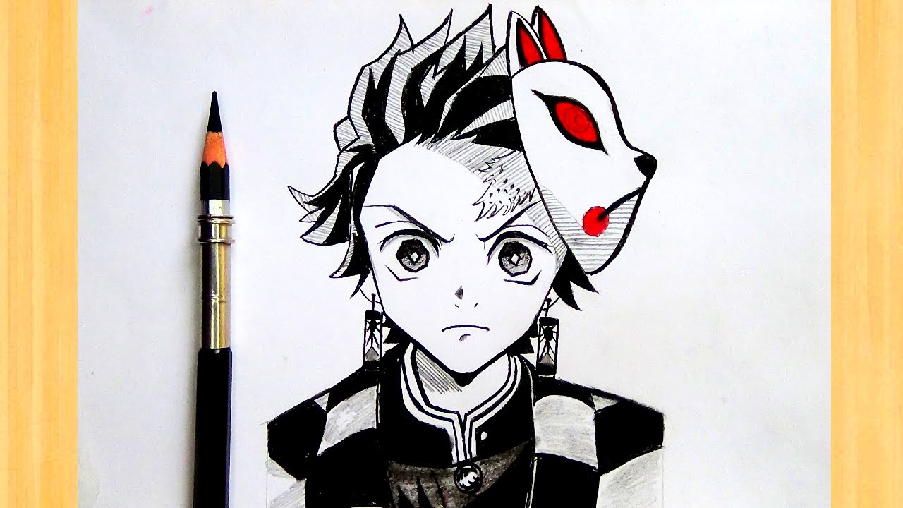 How To Draw Tanjiro | Step By Step | Demon Slayer - YouTube