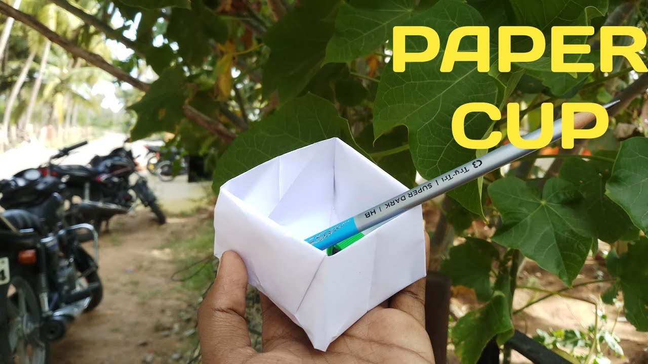How to make paper cup - YouTube