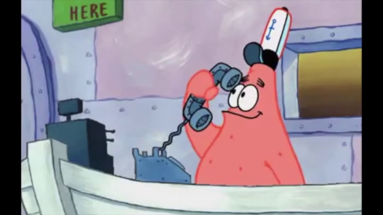 10 hours of Patrick answering the phone at Krusty Krab - YouTube
