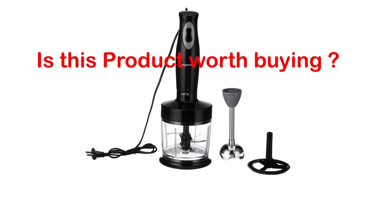 Amazon Basics Hand Blender,Chopper And Whisker - YouTube