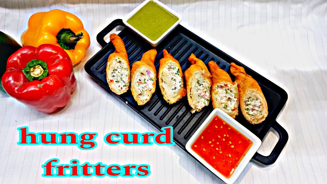 hung curd fitters | Dahi bread roll | Curd Fritters Recipe for Kids ...