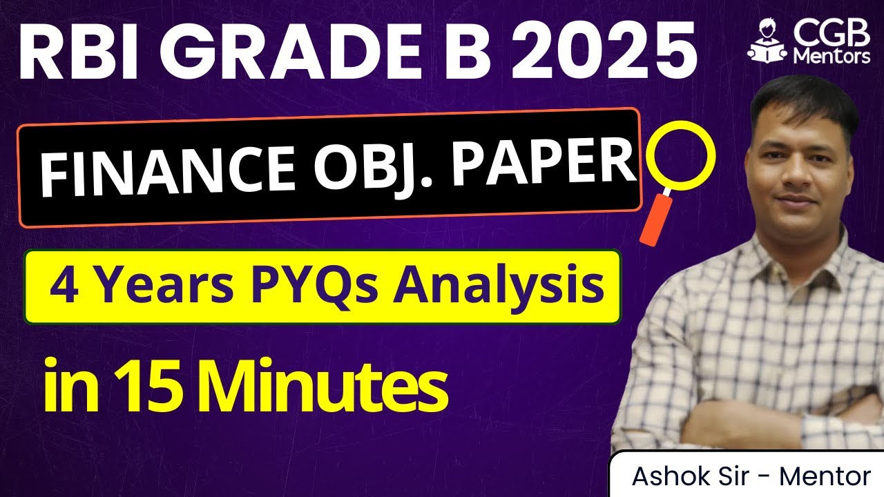 RBI Grade B 2025 | Last 4 year FM Paper Analysis | FM Syllabus | Ashok Sir - YouTube