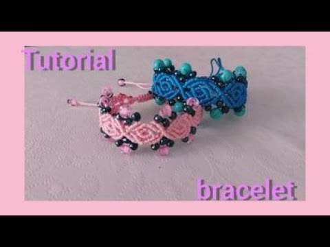 TUTORIAL How to make a very easy macrame bracelet with beads DIY ...