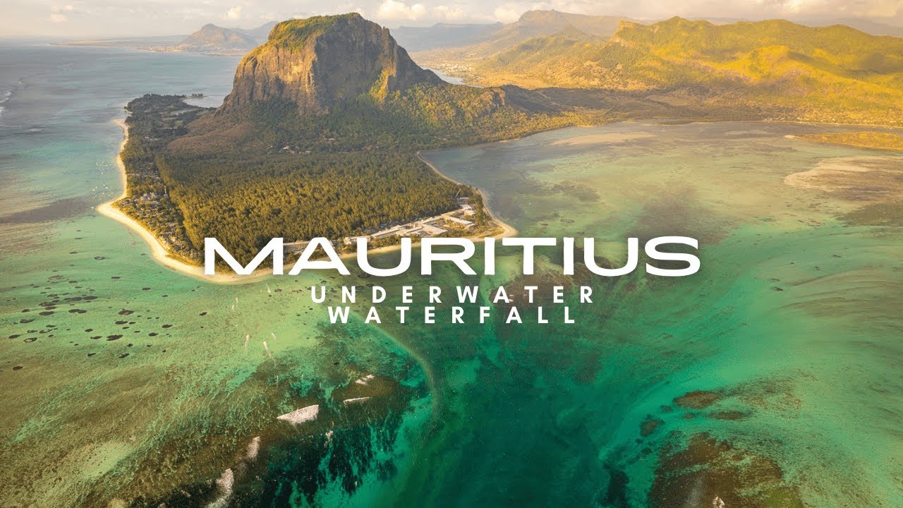 Underwater Waterfall & Le Morne in Mauritius - 4k HDR DJI MAVIC 3 PRO ...