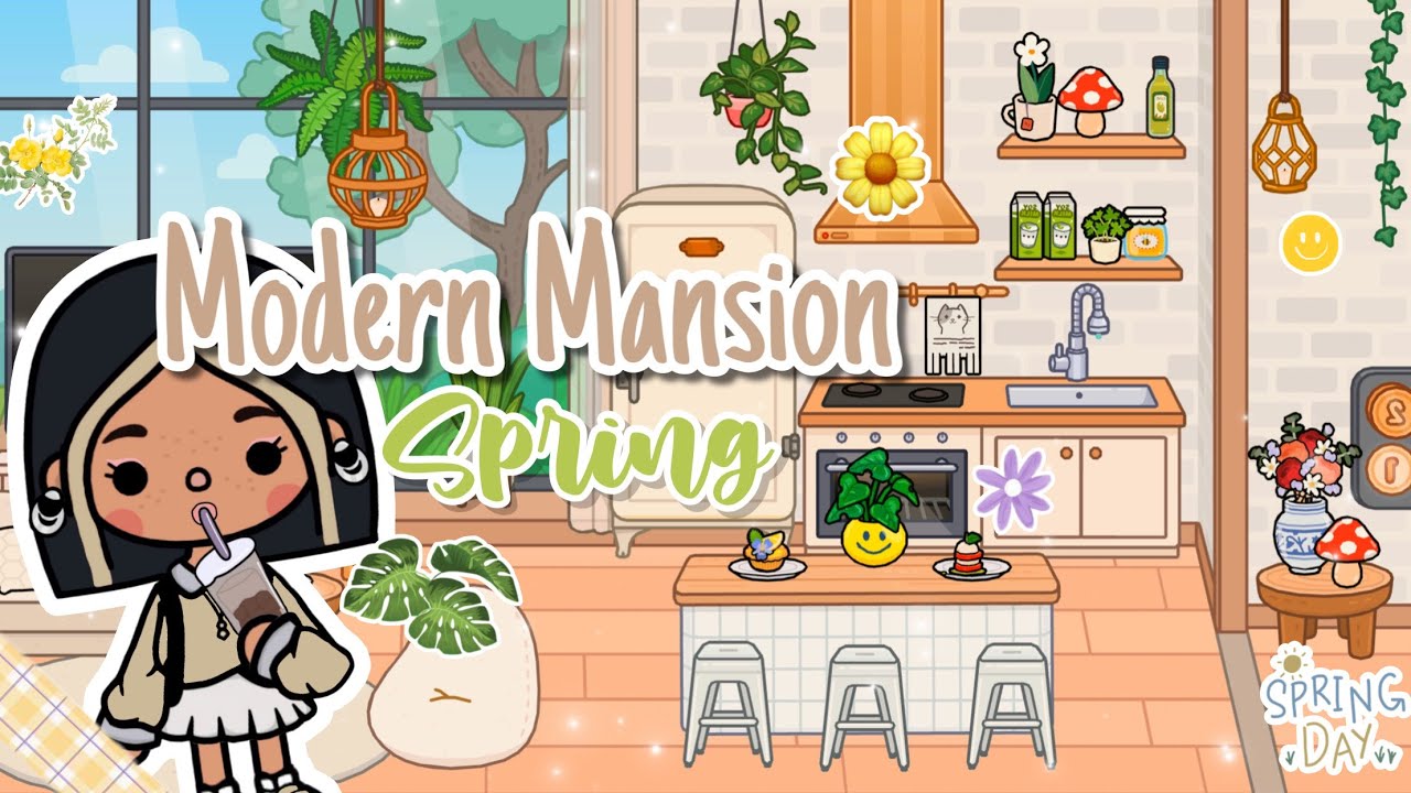 🌼Modern Mansion🌿Spring House Toca Boca | House Tour | Toca Life World ...