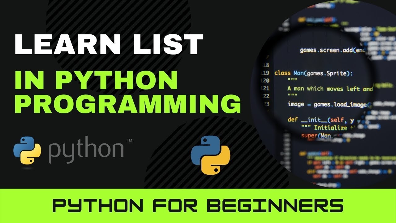 18.list in Python for beginners - YouTube
