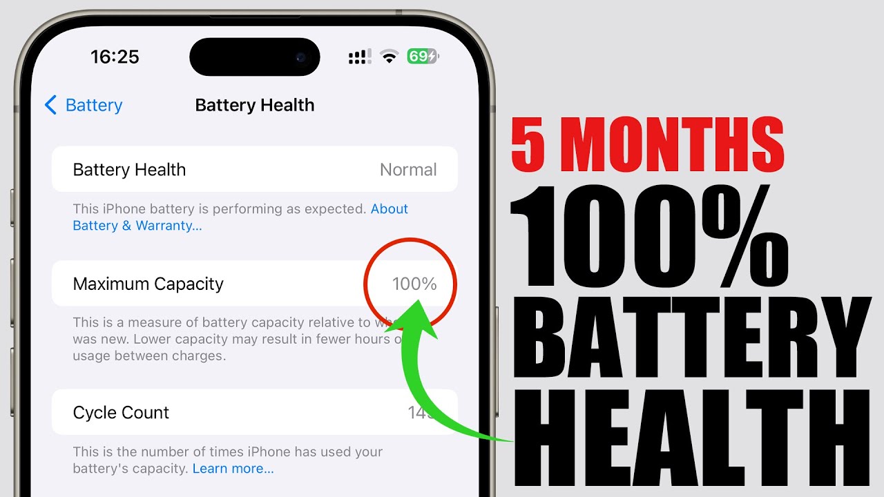 100% iPhone Battery Health After 5 MONTHS - HOW !? - YouTube