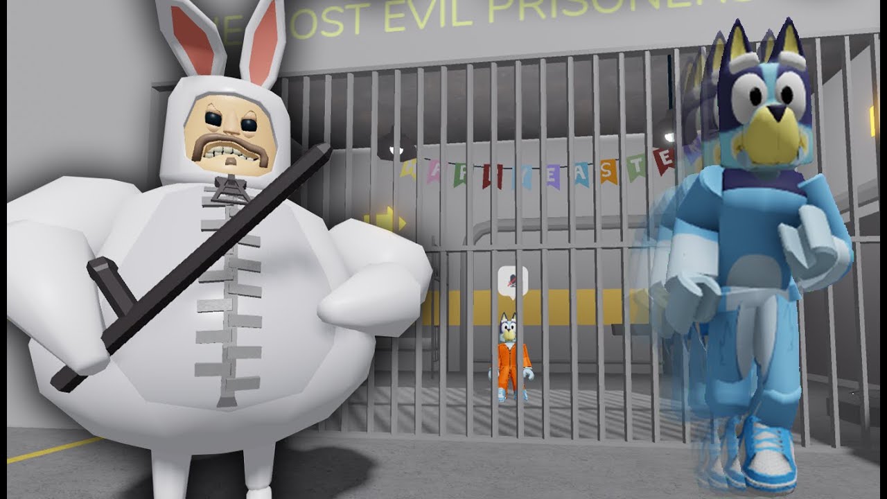 Bluey Escapes Barry's Prison Run EASTER BUNNY - YouTube