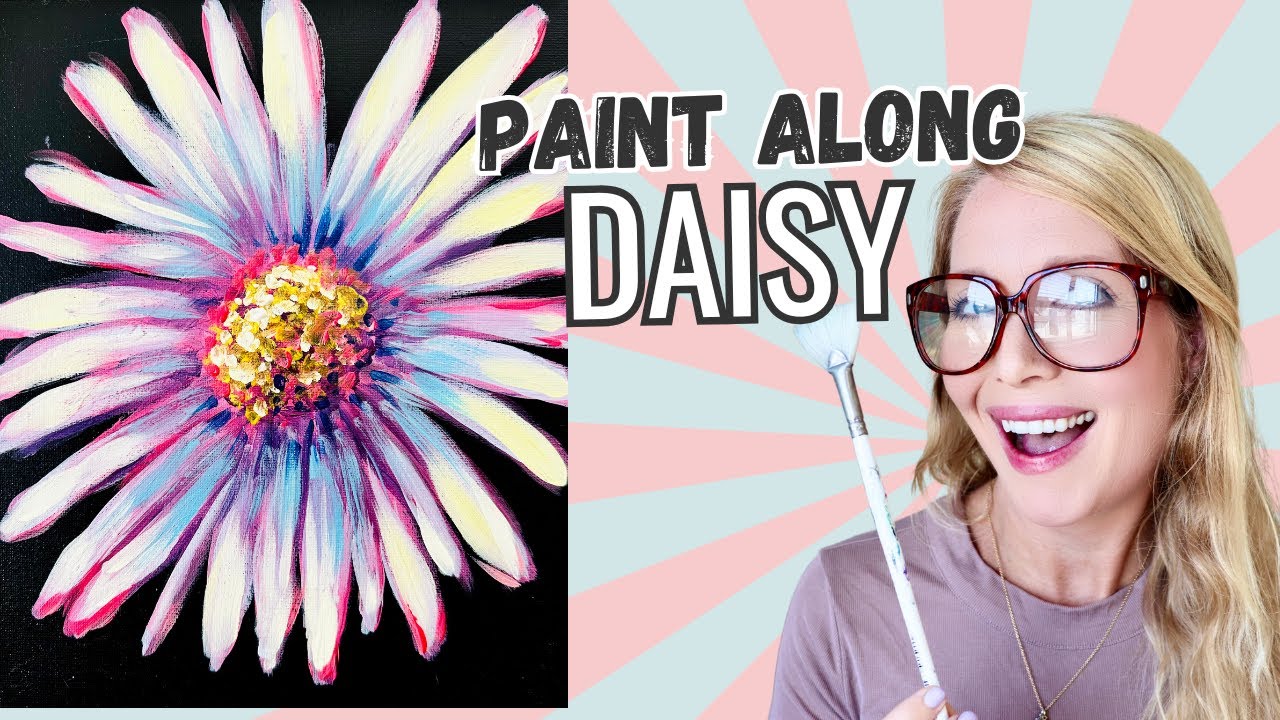 🎨 Step-by-Step Guide: How to Paint a Beautiful Daisy with Acrylics! 🌼 ...
