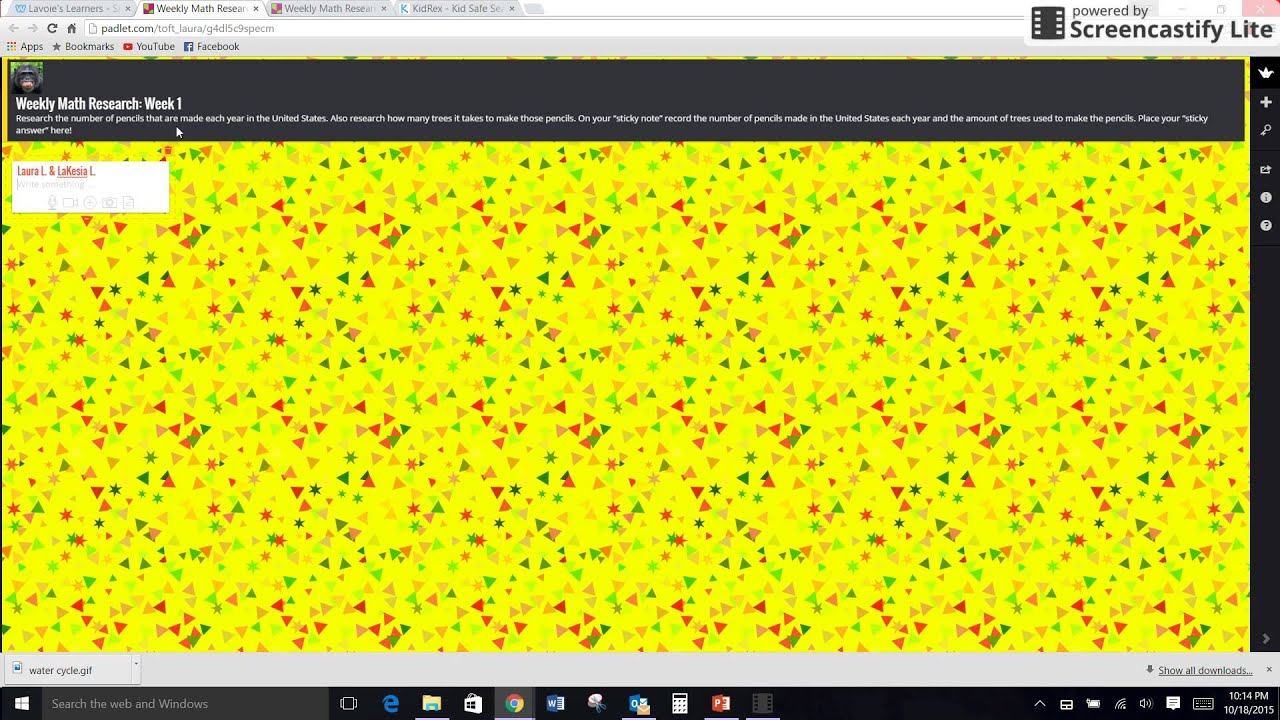 Padlet and Math Research Topic - YouTube