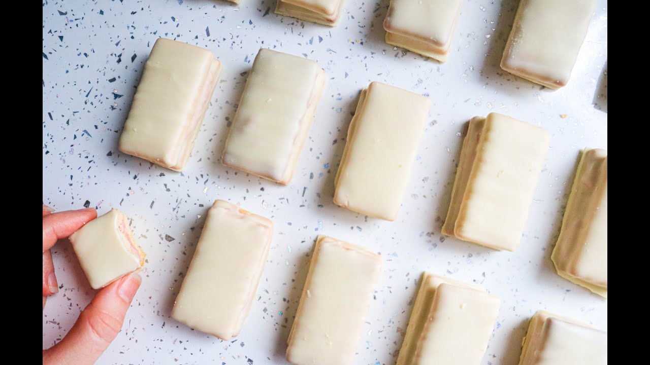 White Choc and Strawberry Tim Tams - YouTube