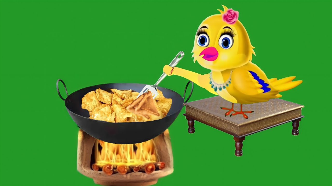 green screen Tuni chidiya cartoon character/cooking🥘🐦 - YouTube