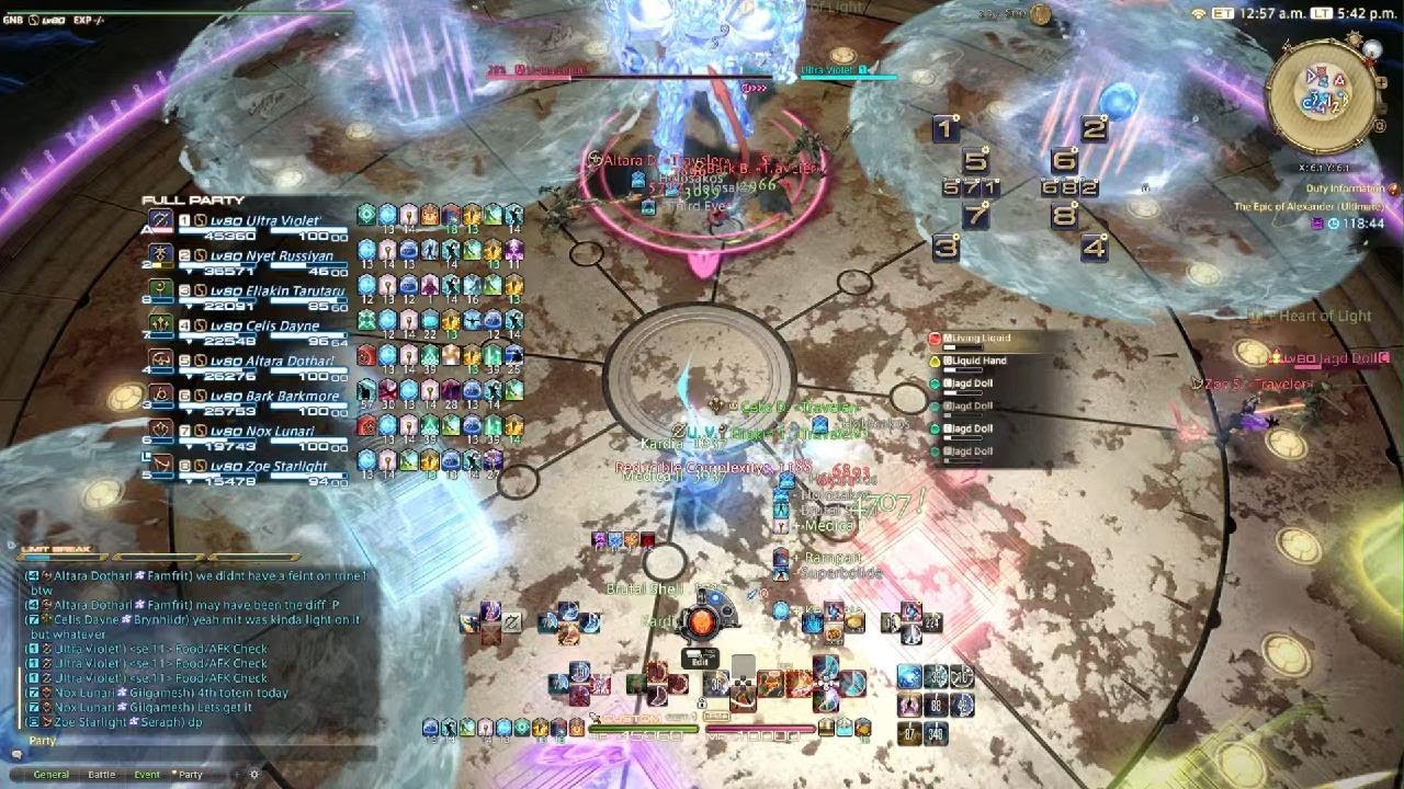FFXIV PF TEA Reclear GNB MT POV Cross DC/UAR Strat - YouTube