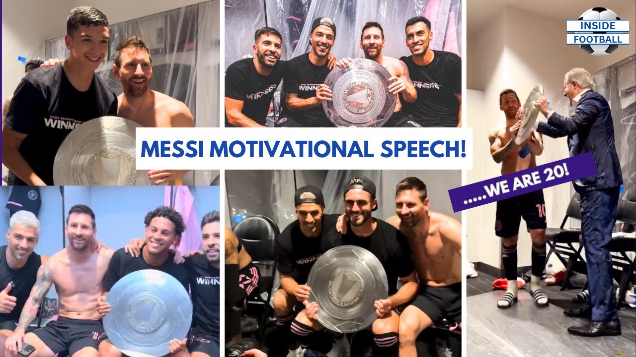 🏆Messi's Dressing Room Celebration & Epic SPEECH For Winning MLS Title ...
