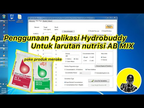 Penggunaan Aplikasi Hydrobuddy Untuk Larutan Nutrisi AB MIX - YouTube