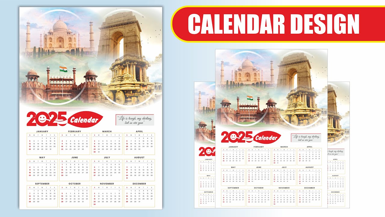 Wall Calendar Design Tutorial | How to Design a Wall Calendar in ...