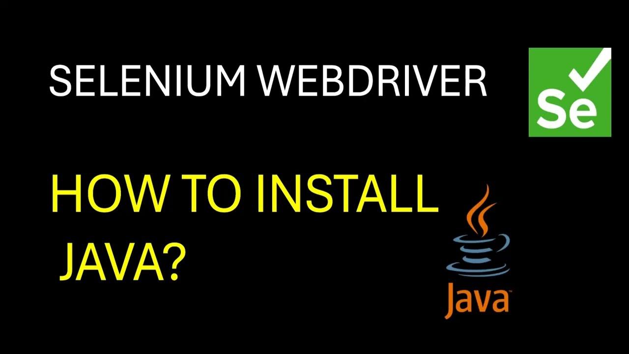 Selenium WebDriver | How to Install Java? - YouTube