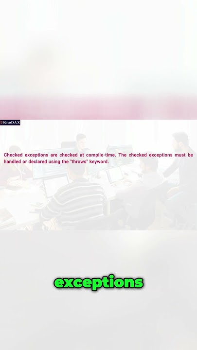 Checked vs. Unchecked Exceptions in Java - YouTube