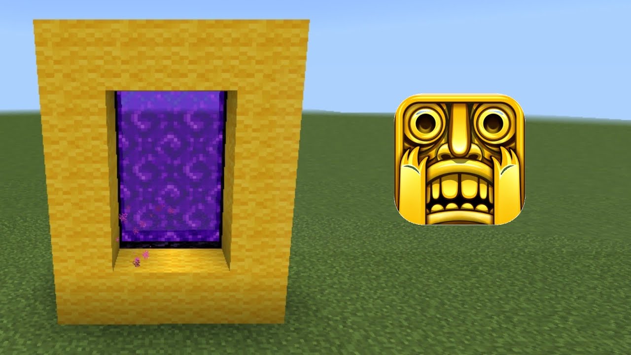 Can I create temple run portal in minecraft - YouTube