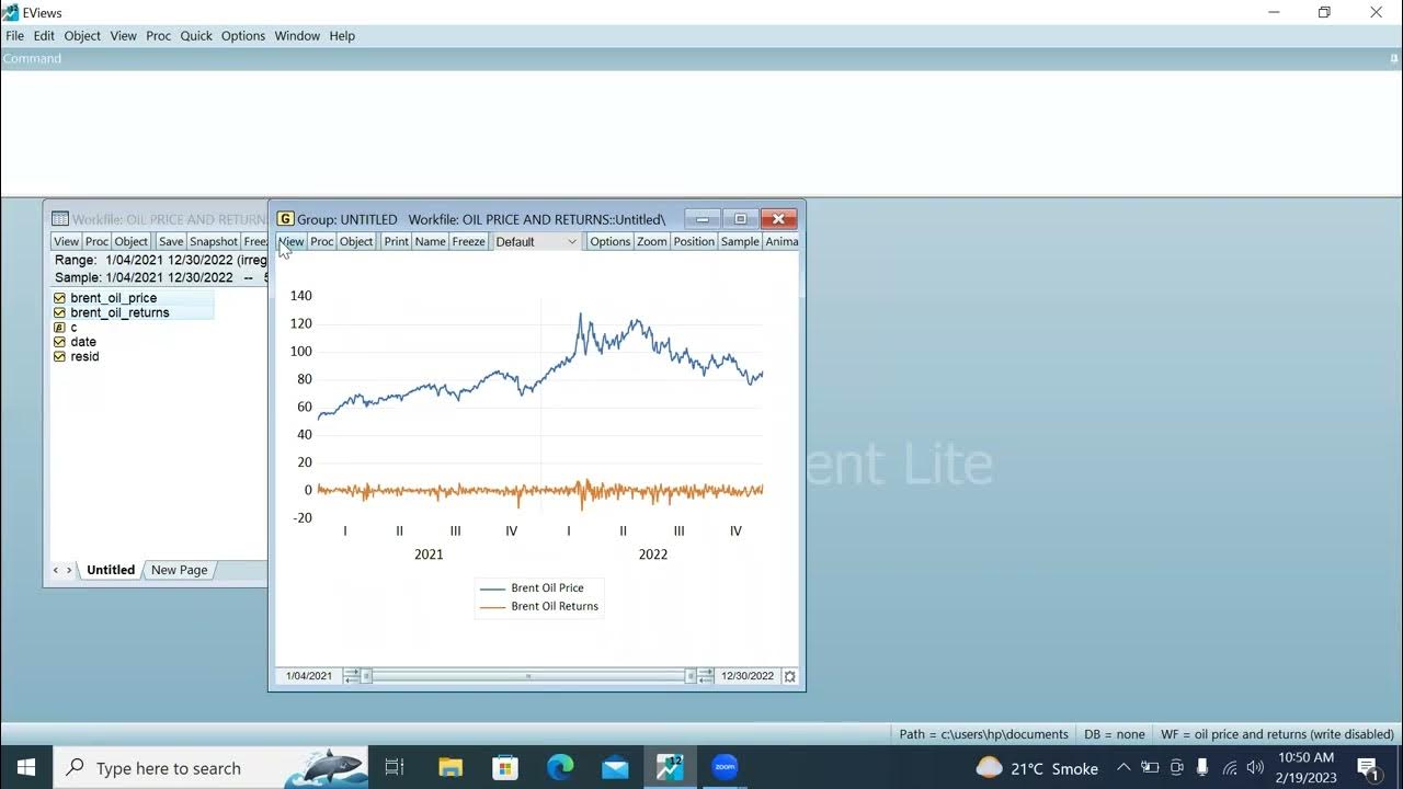 How To Make A Graph In Eviews Youtube