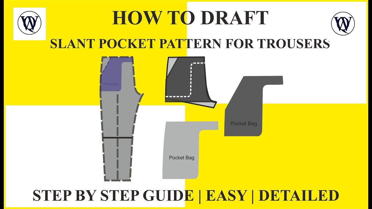 Slant Pocket Pattern Tutorial with Stitching Allowance Tips | Easy ...