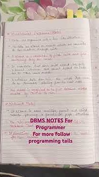 DBMS Notes for RPSC PROGRAMMER 2024#dbmsnotes2024 - YouTube