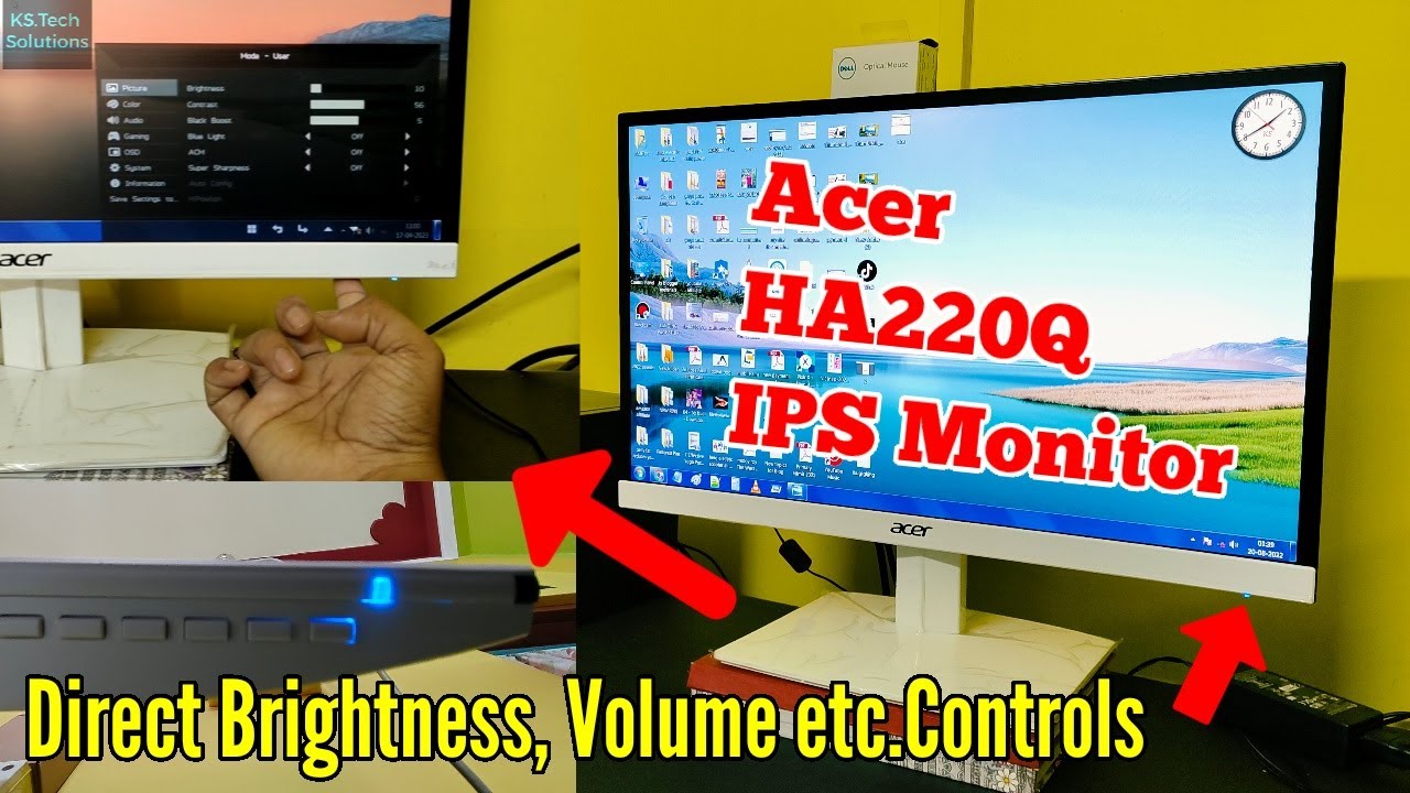 Acer HA220Q 21.5 inches IPS Ultra HD Monitor 2023 How to use Brightness ...