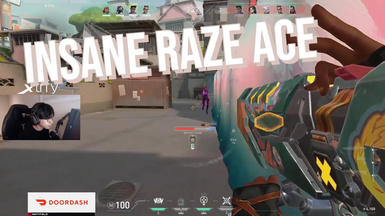 tenz with the insane raze ace | valorant highlights - YouTube