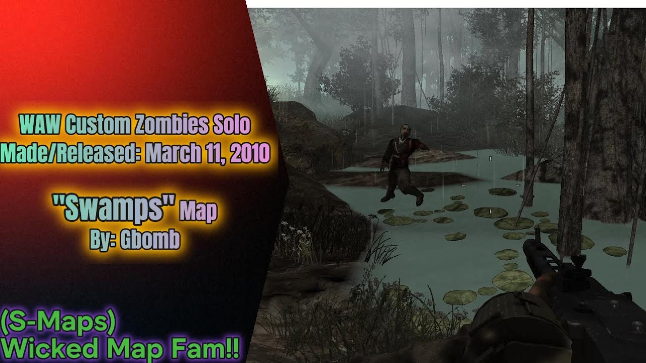 WAW Custom Zombies Solo "Swamps" Map Completed - YouTube